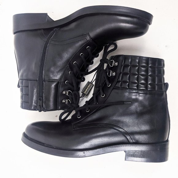 Napoleoni | Shoes | Napoleoni Made In Italy Leather Combat Boots Black ...